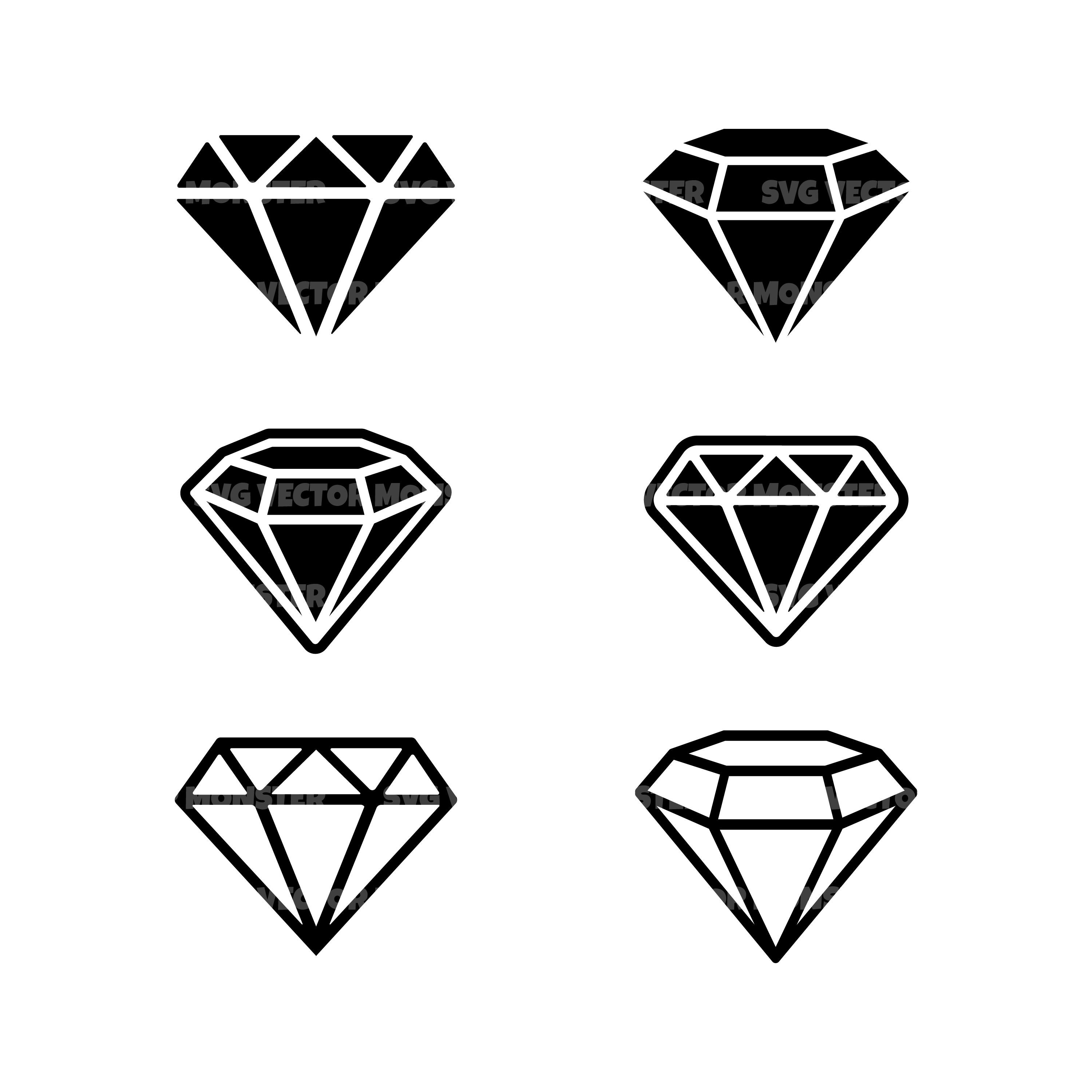 Diamonds Bundle Svg Gemstone SVG Jewellery Svg Quartz Svg | Etsy