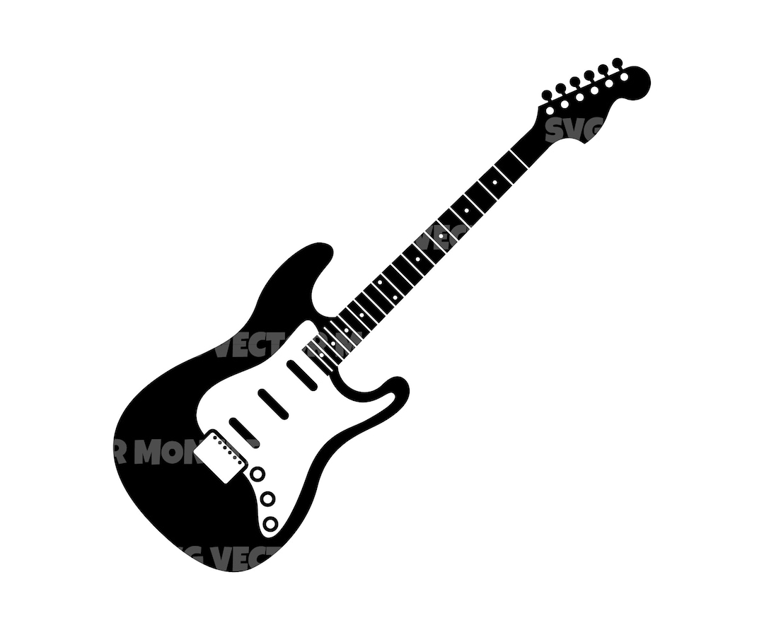 Electric Guitar Svg. Vector Cut File for Cricut, Silhouette, Pdf Png ...