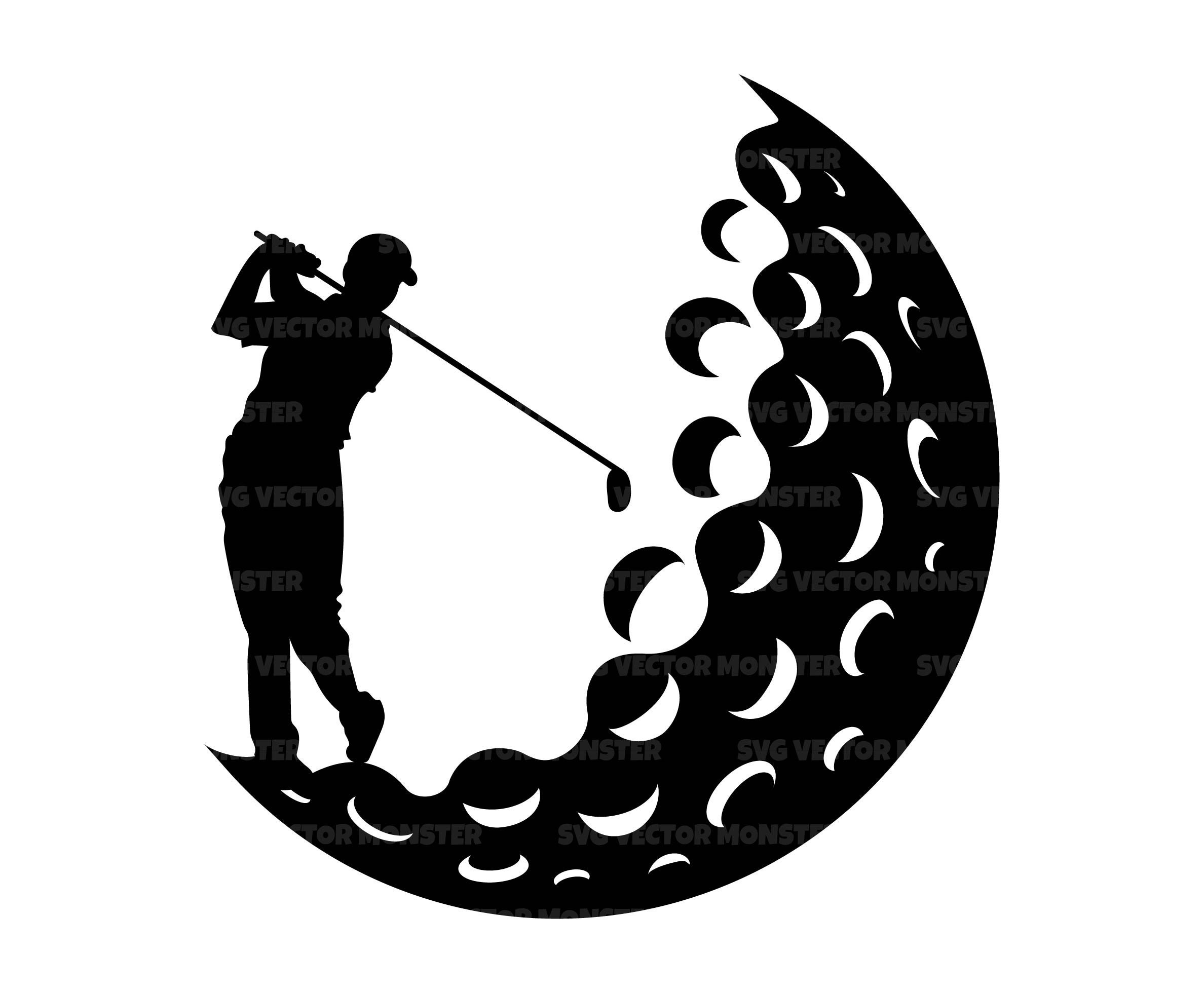 Golf Player 2 Svg Golf Svg Golf Clipart Golf Files For Etsy