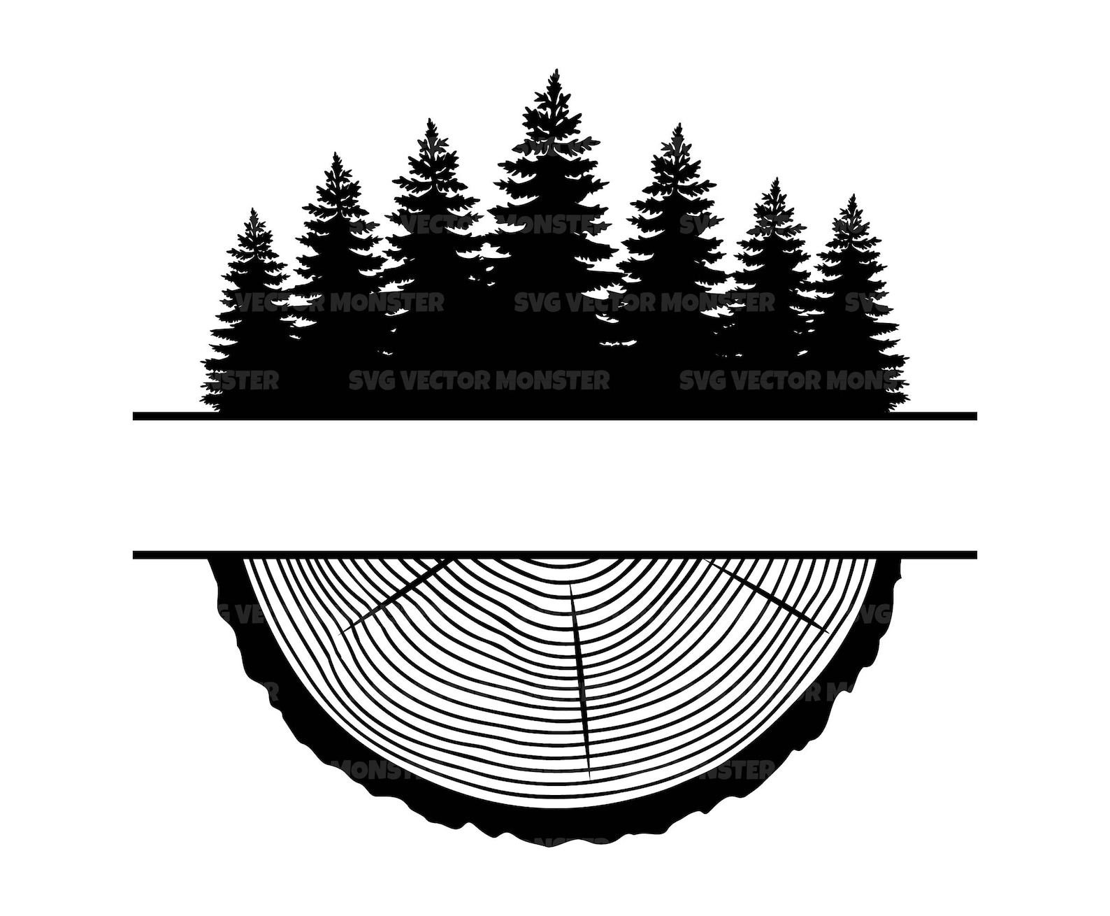 Tree Trunk Slice Monogram Svg Forest Svg Tree Cookie Svg - Etsy Canada