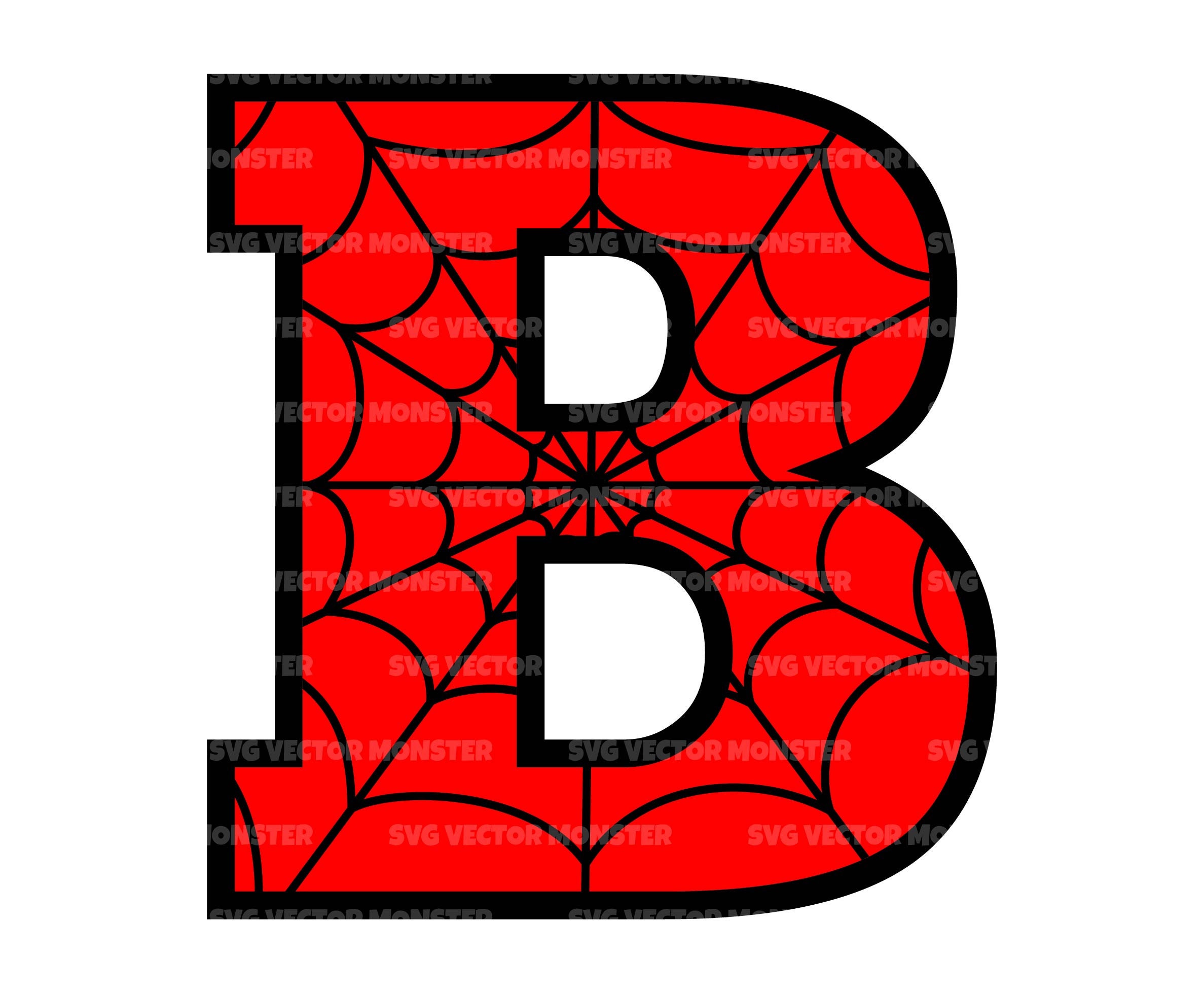 Spider Letter B Svg, Spider Alphabet Letter Png, Spider Web, Initial ...