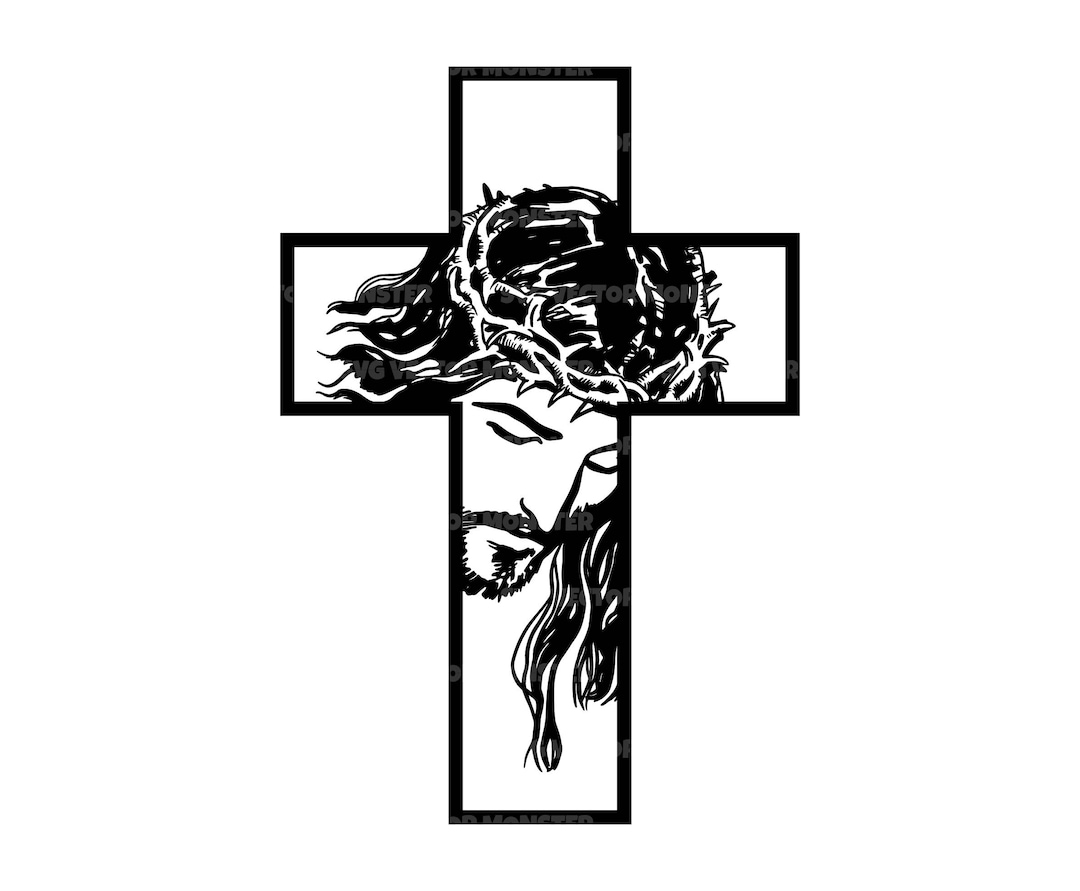 Jesus Christ Svg, Crown of Thorns Svg, Faith Over Fear, Believer, Jesus ...