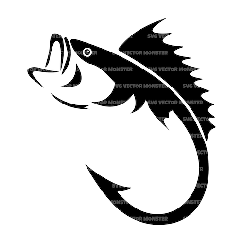 Bass Fish Svg Fishing Design Fisherman Svg Png Dxf Eps - Etsy