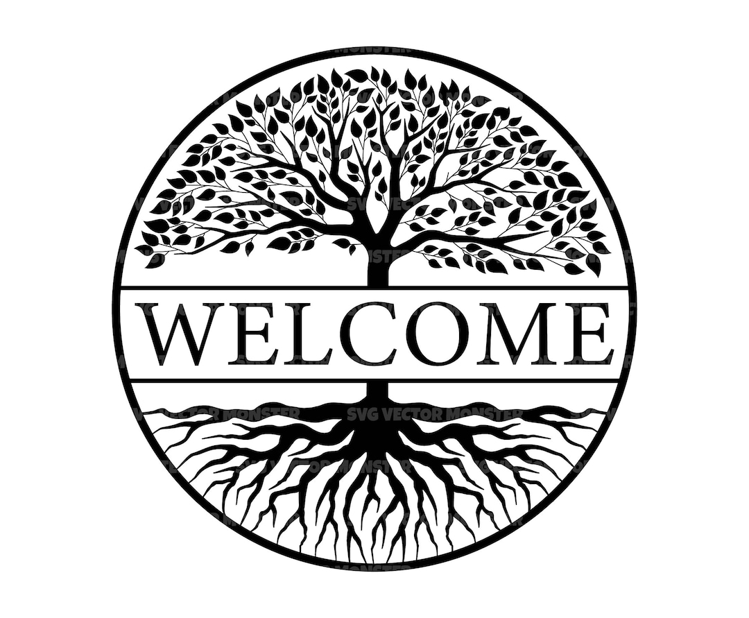 Welcome Sign Tree of Life Svg, New Home Sign, Farmhouse Sign, Doormat ...