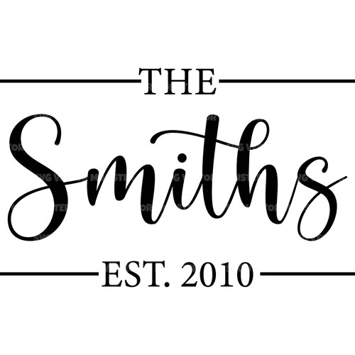 Custom Family Name Sign Svg Personalized Family Last Name - Etsy