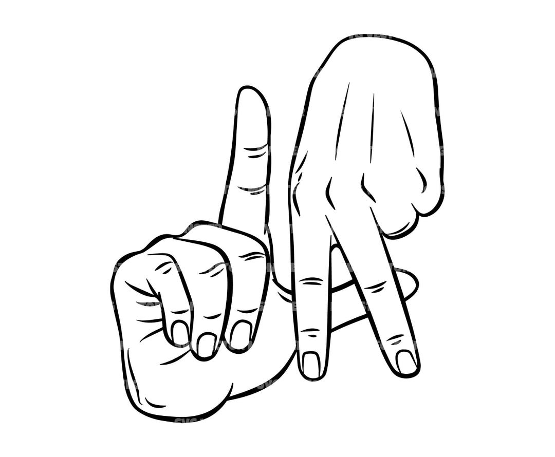 LA Fingers Svg, Los Angeles Hand Sign, LA Hand Gesture Svg, La Hand ...