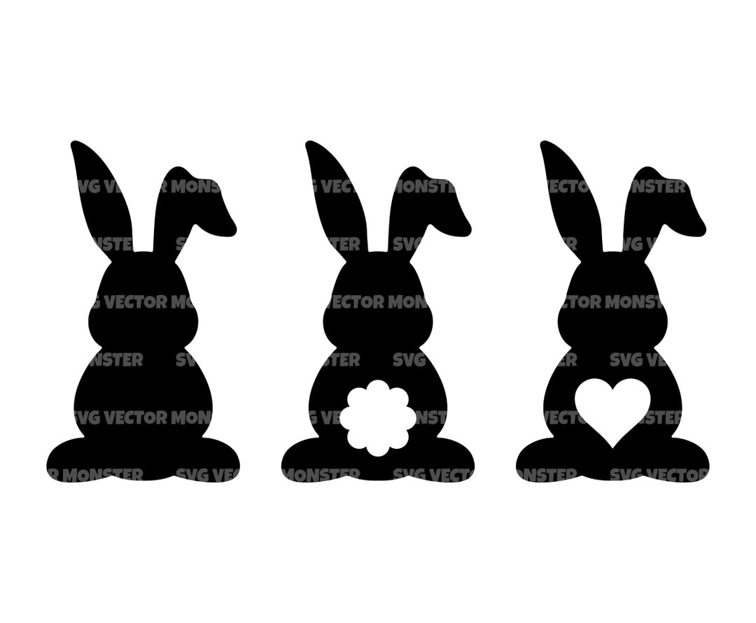 Bunny Rabbit Svg, Happy Easter Bunny Svg. Vector Cut File for Cricut ...