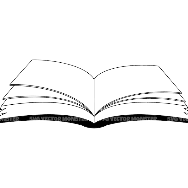 Open Book Sticker Png - Etsy