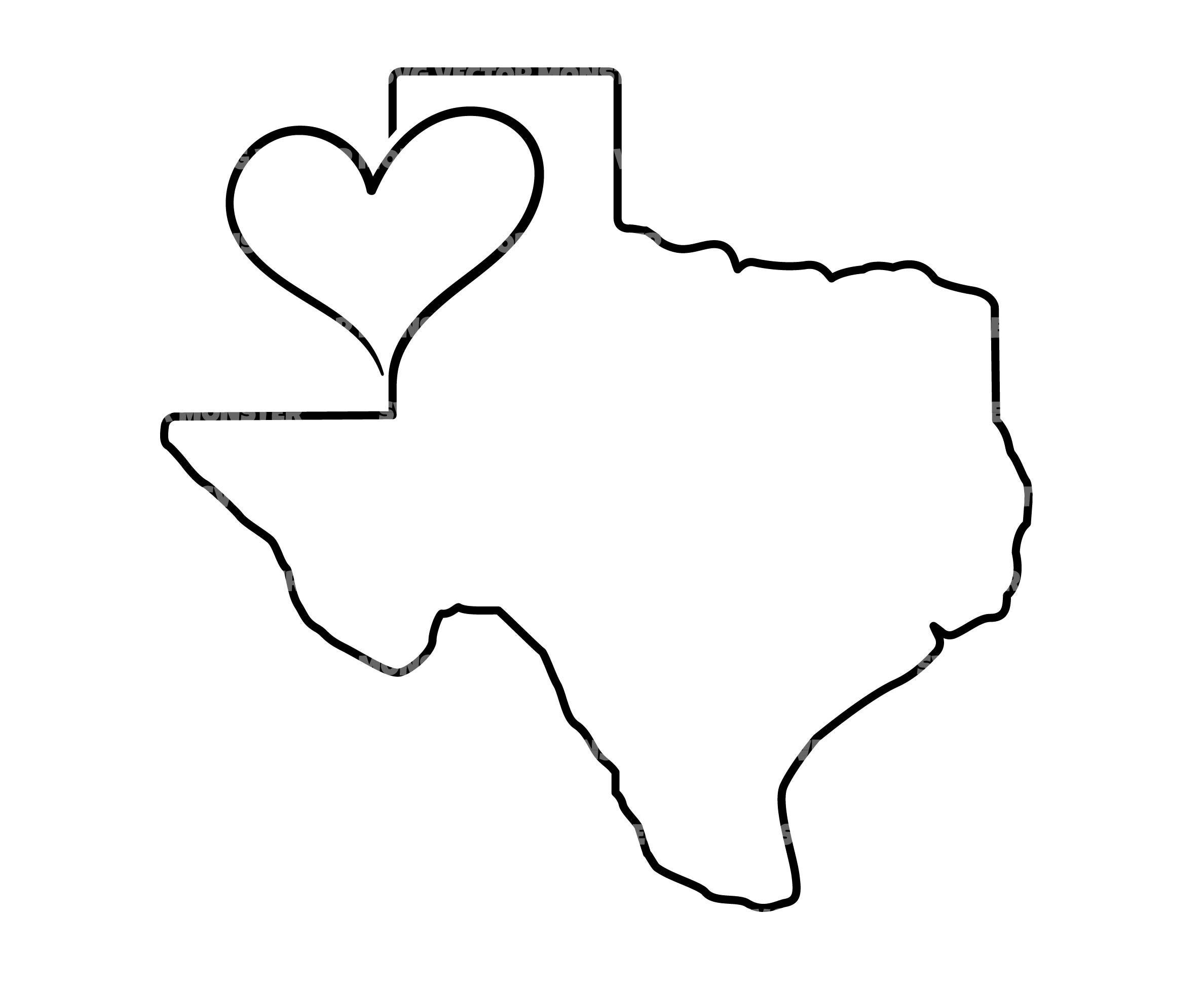 Texas Heart Svg Austin Svg Texas Love Texas Home Texas - Etsy UK
