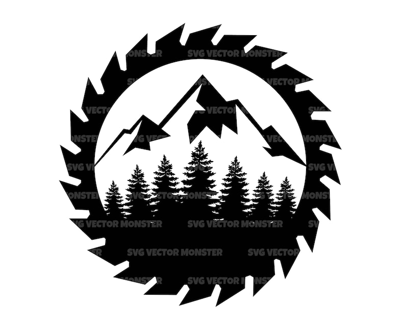 Saw Blade Svg, Forest Mountain Svg, Lumberjack, Carpenter, Woodcutting ...