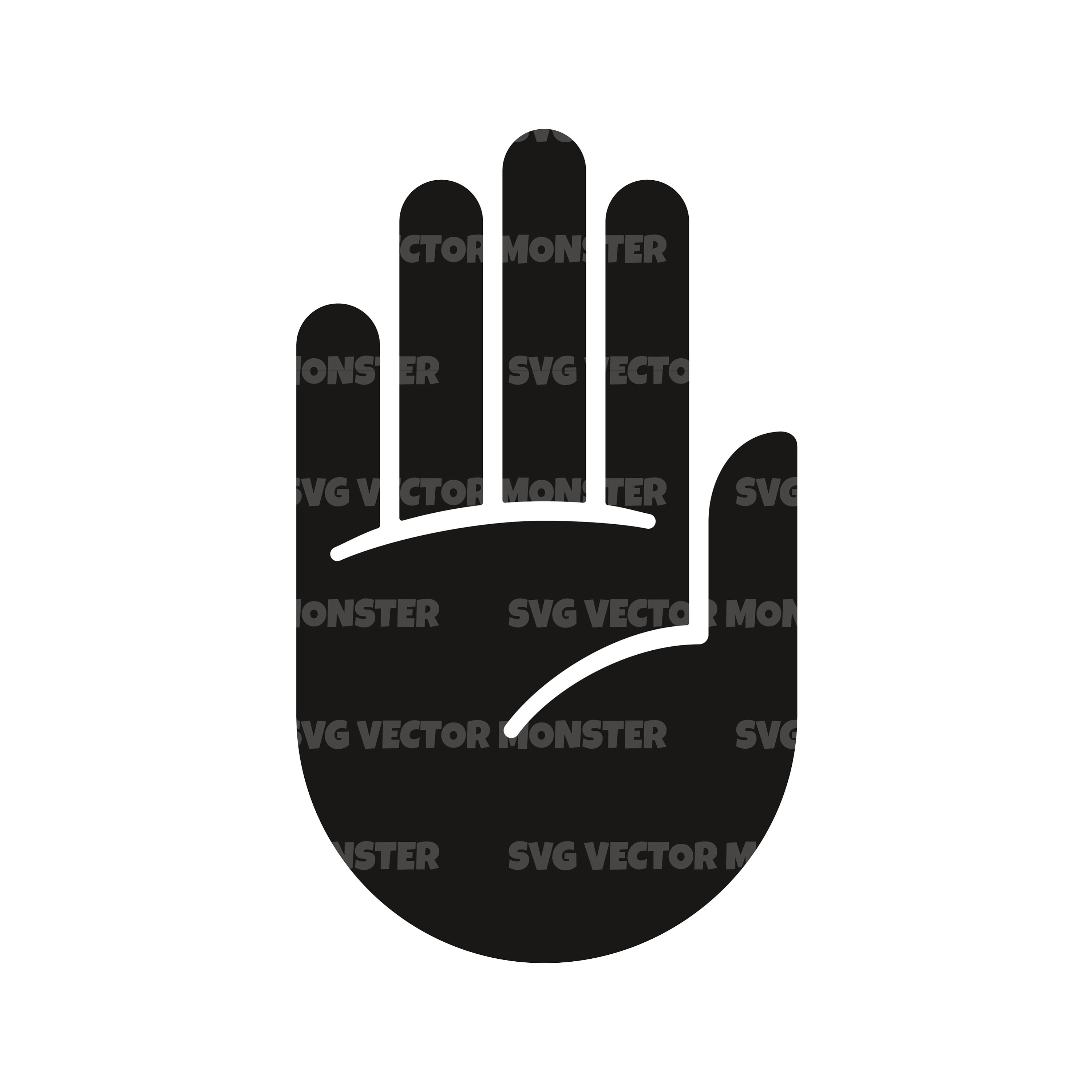 Stop Hand Svg Palm Svg Block Svg Vector Cut file for | Etsy