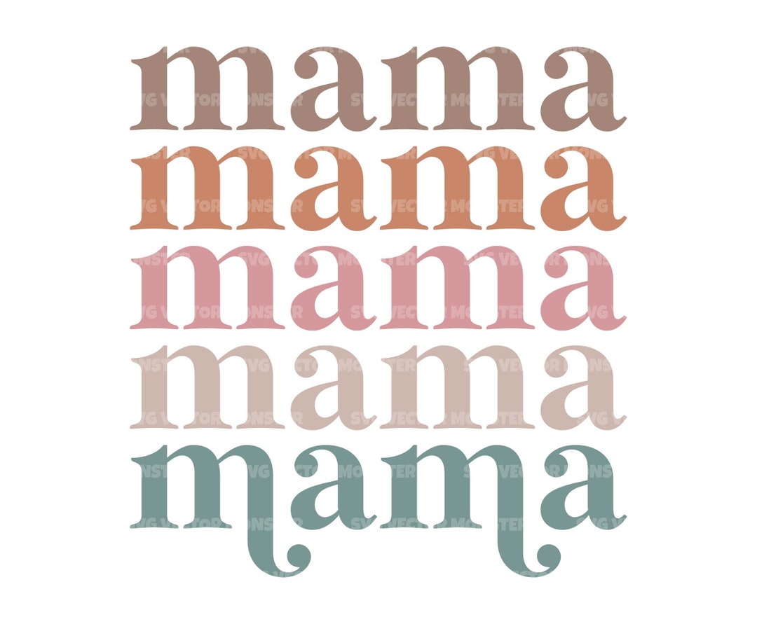Boho Mama Stacked Svg, Retro Vintage Mother T-shirt, Mommy Svg, Mom ...