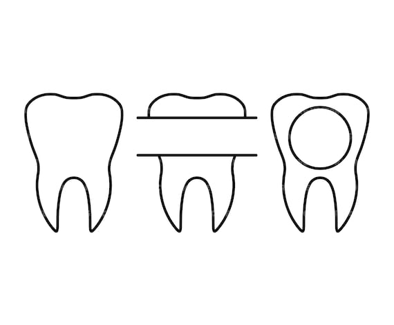 Visual Arts First Tooth Monogram SVG File,Baby Tooth SVG,Dentist SVG ...