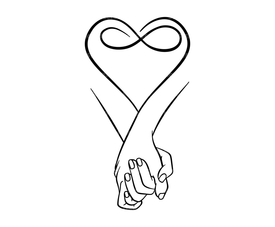 Holding Hands Svg, Couple Hands Svg, Infinity Heart Svg, Valentine's ...