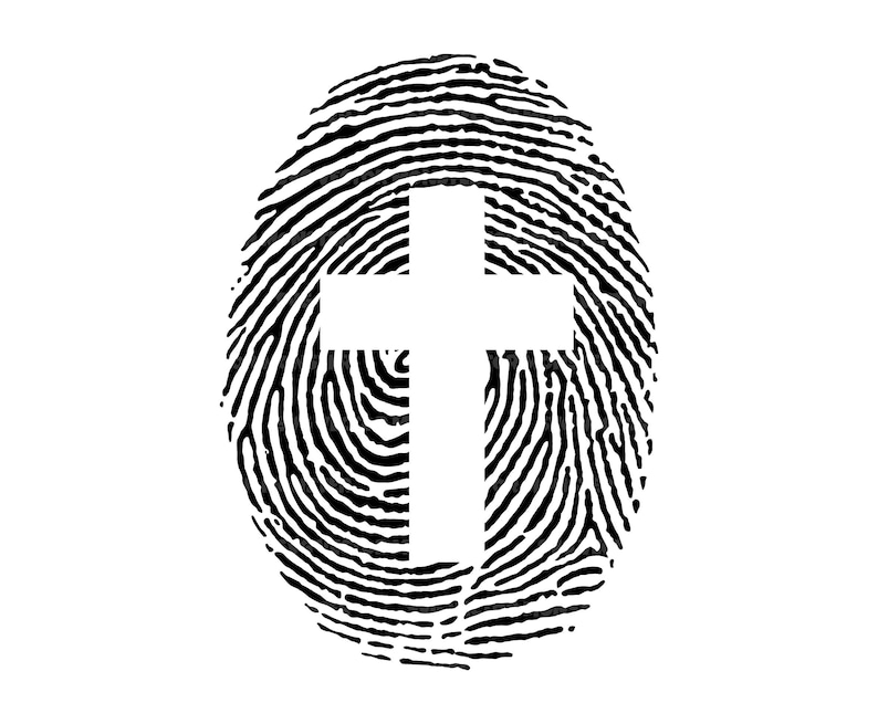 Christian Cross Fingerprint Svg, Finger Print Svg, Believe, Faith Over ...