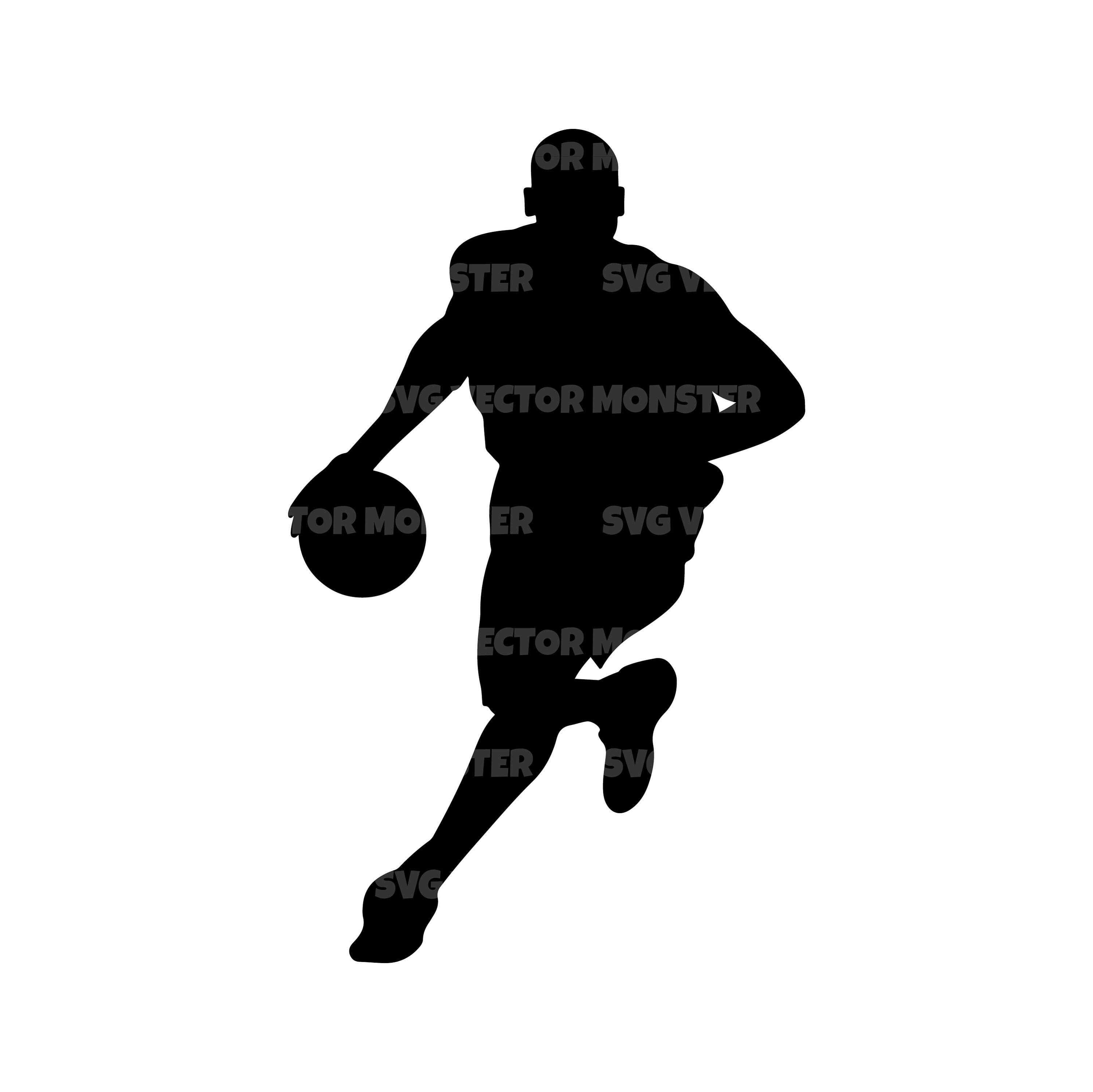 Basketball Player Svg. Vector Cut file for Cricut Silhouette | Etsy