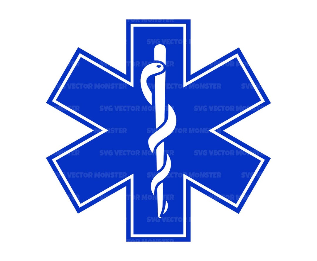 Ems Svg, Star of Life Svg, Paramedic, Emt, Emergency Medical Services ...