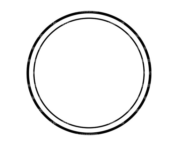 Double Circle Frame Svg Circle Monogram Svg Circle Wreath - Etsy