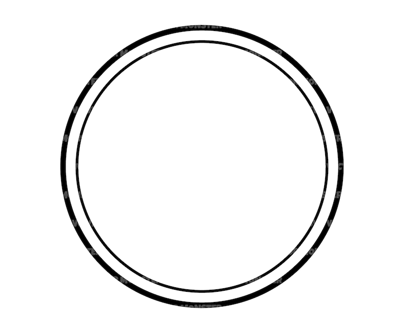 Marco de círculo doble Svg, Monograma de círculo Svg, Guirnalda de ...