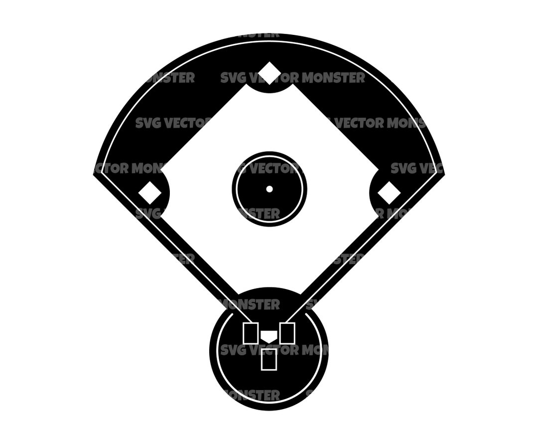 Baseball Diamond Field Svg. Vector Cut File for Cricut, Silhouette, Pdf ...