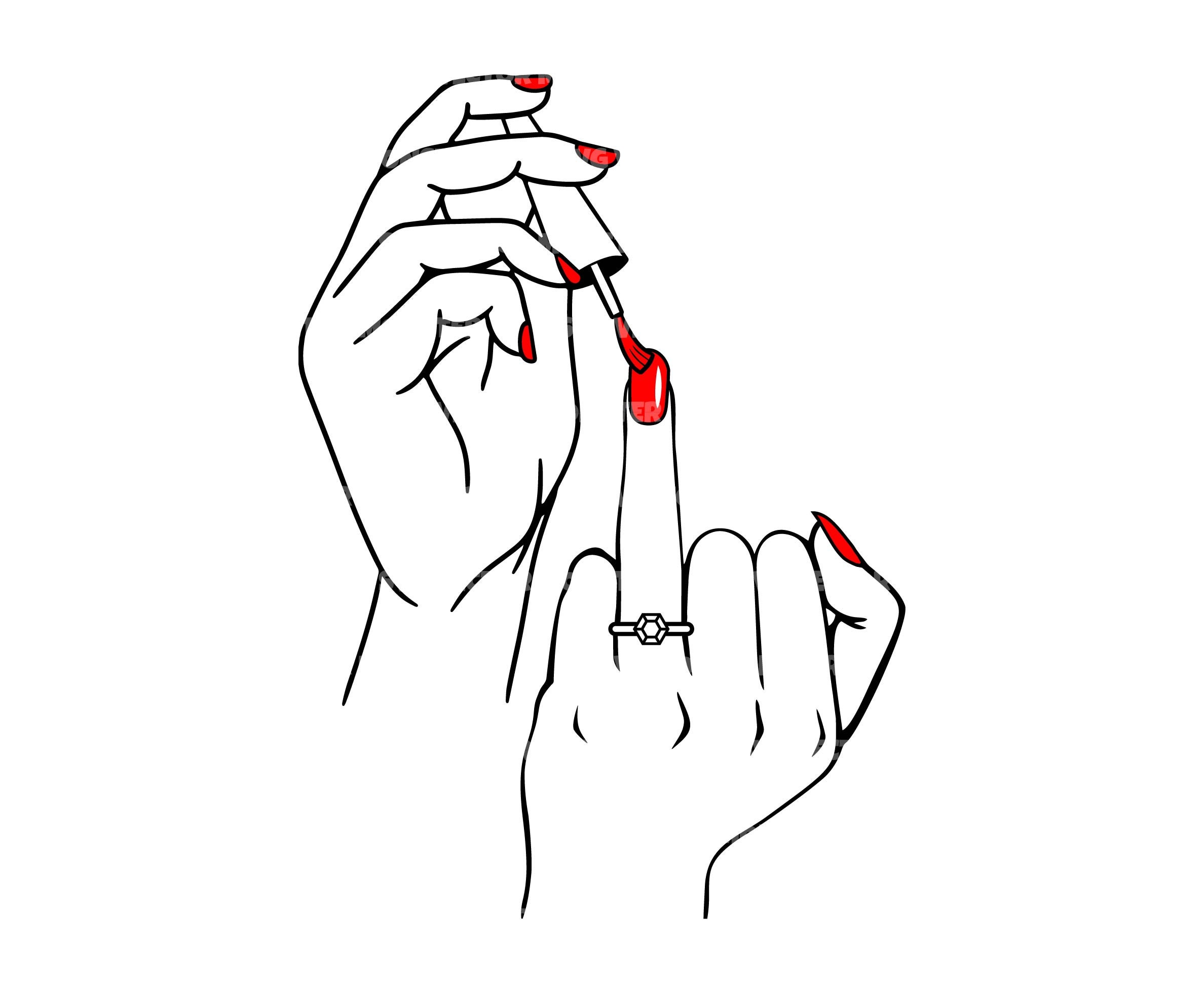 Vann Fe Vinger Tegning Wijzende Vinger Vectoren, Illustraties En