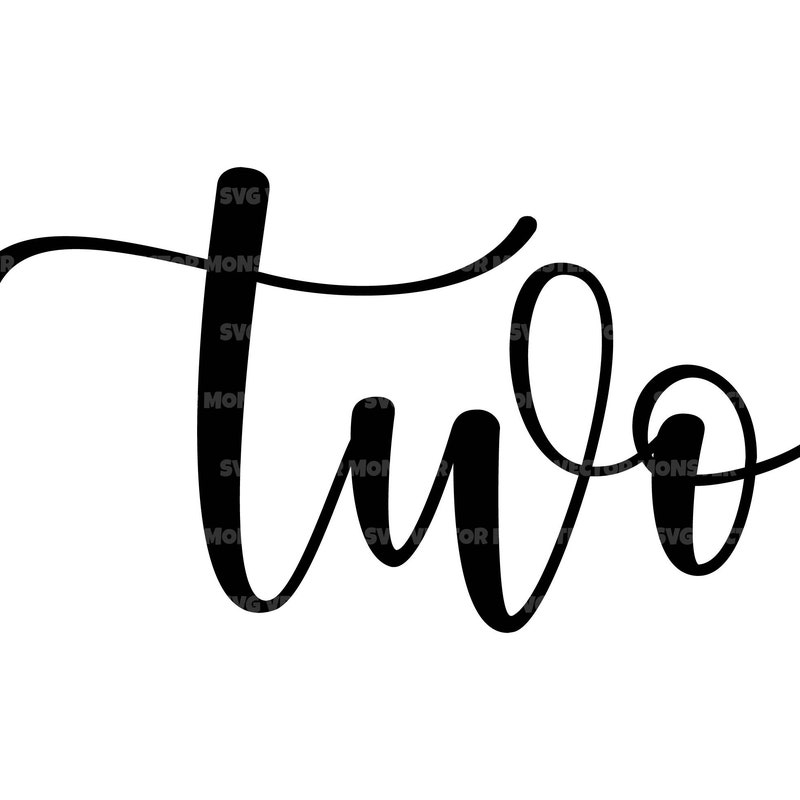 Two Svg - Etsy