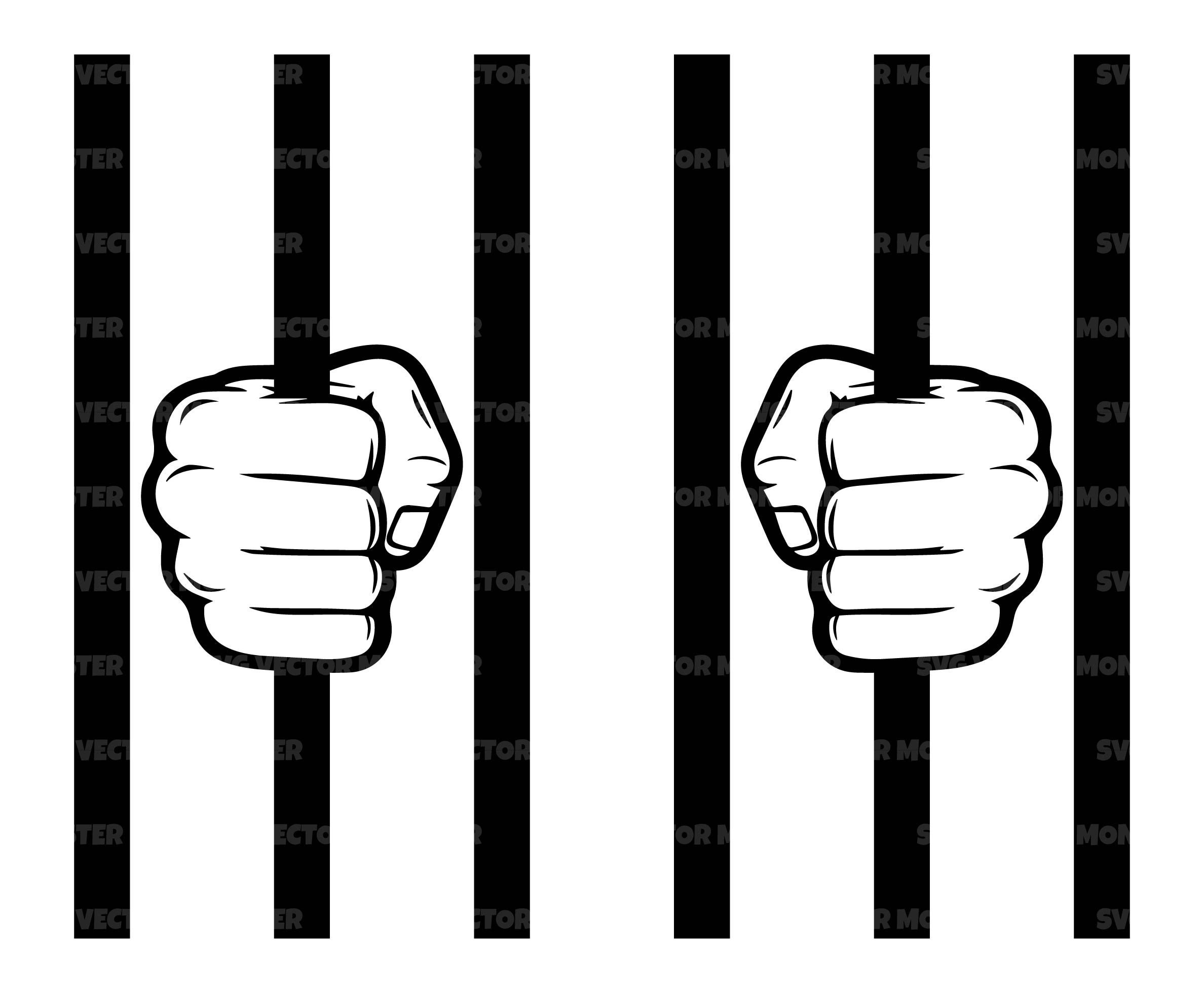 Prison Bars Svg, Jail Bars Svg, Jailed, Imprisoned, Black Bars. Vector ...