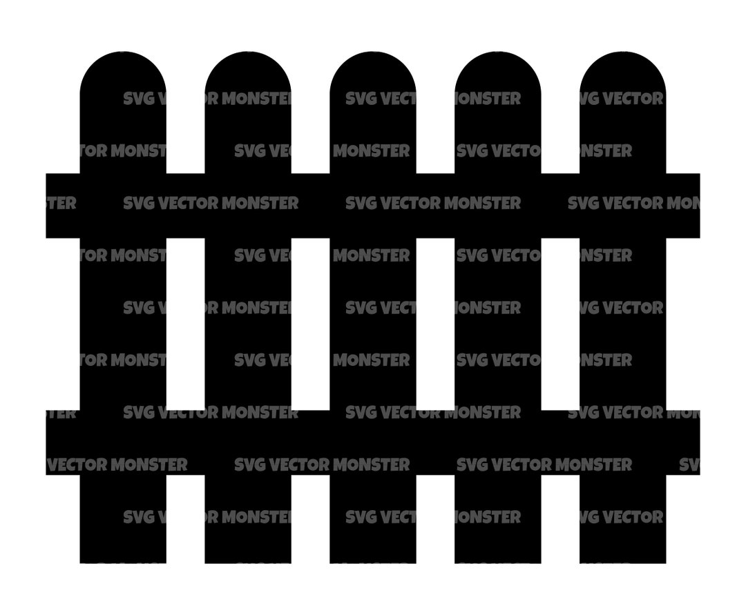 Wooden Picket Fence Svg. Vector Cut File for Cricut, Silhouette, Pdf ...