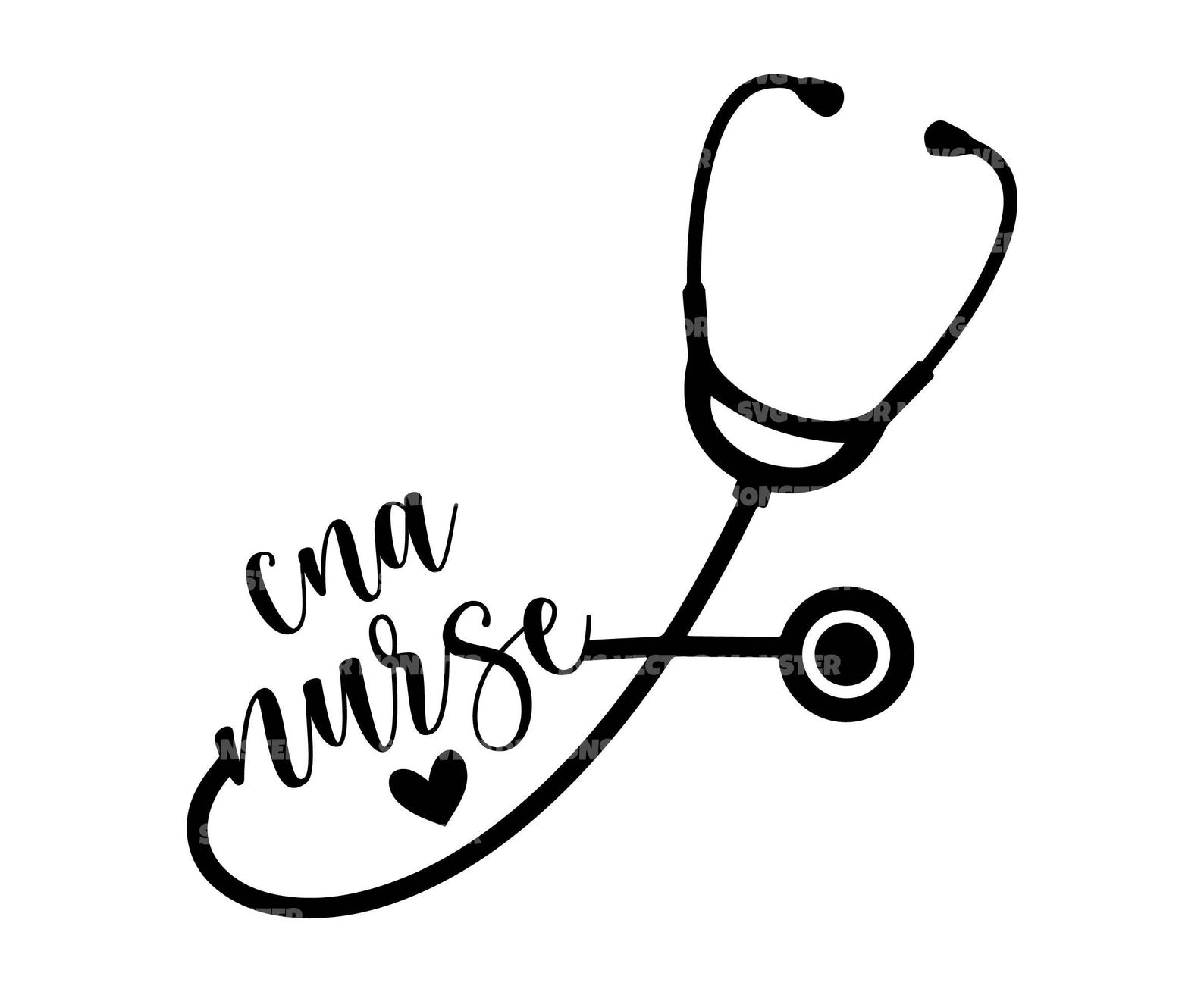 Cna Nurse Stethoscope Svg, Cna Nurse Png, Certified Nurse Assistant ...