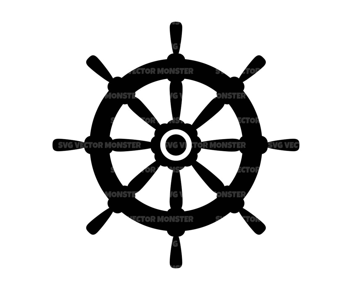 Ship Wheel Svg, Boat Wheel Svg, Nautical Svg. Vector Cut File for ...