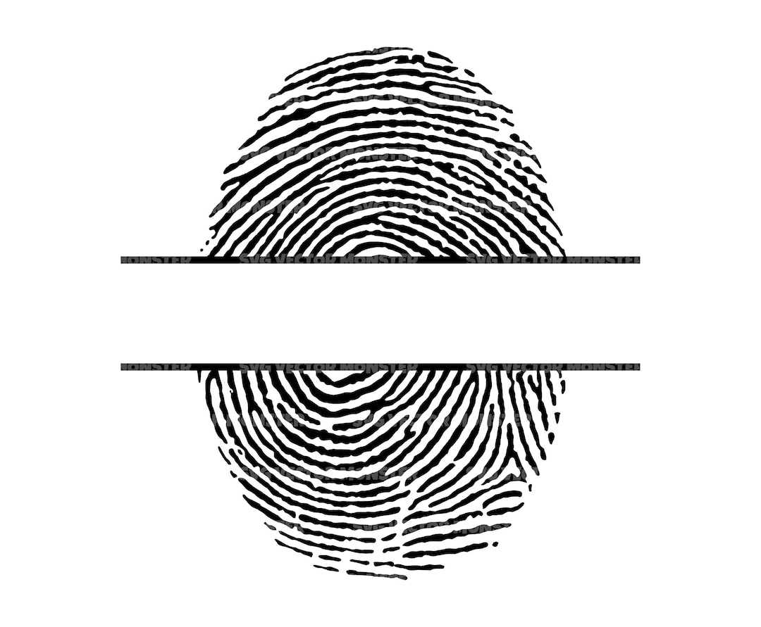 Finger Print Monogram Svg, Fingerprint Svg, Thumbprint, Thumb Print ...