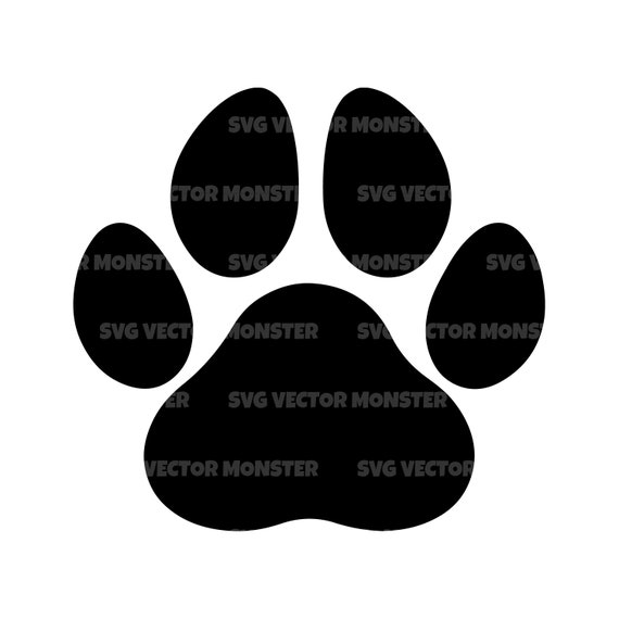 Dog Paw Print Svg. Vector Cut File for Cricut Silhouette Png - Etsy ...