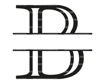 Split Letter B Svg | Etsy
