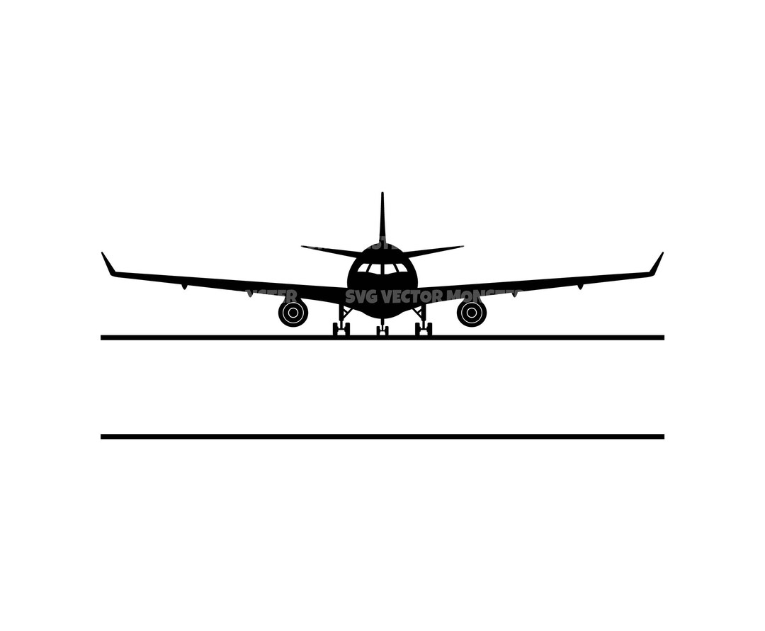 Airplane Monogram Svg, Aircraft Svg, Plane Svg. Vector Cut File for ...