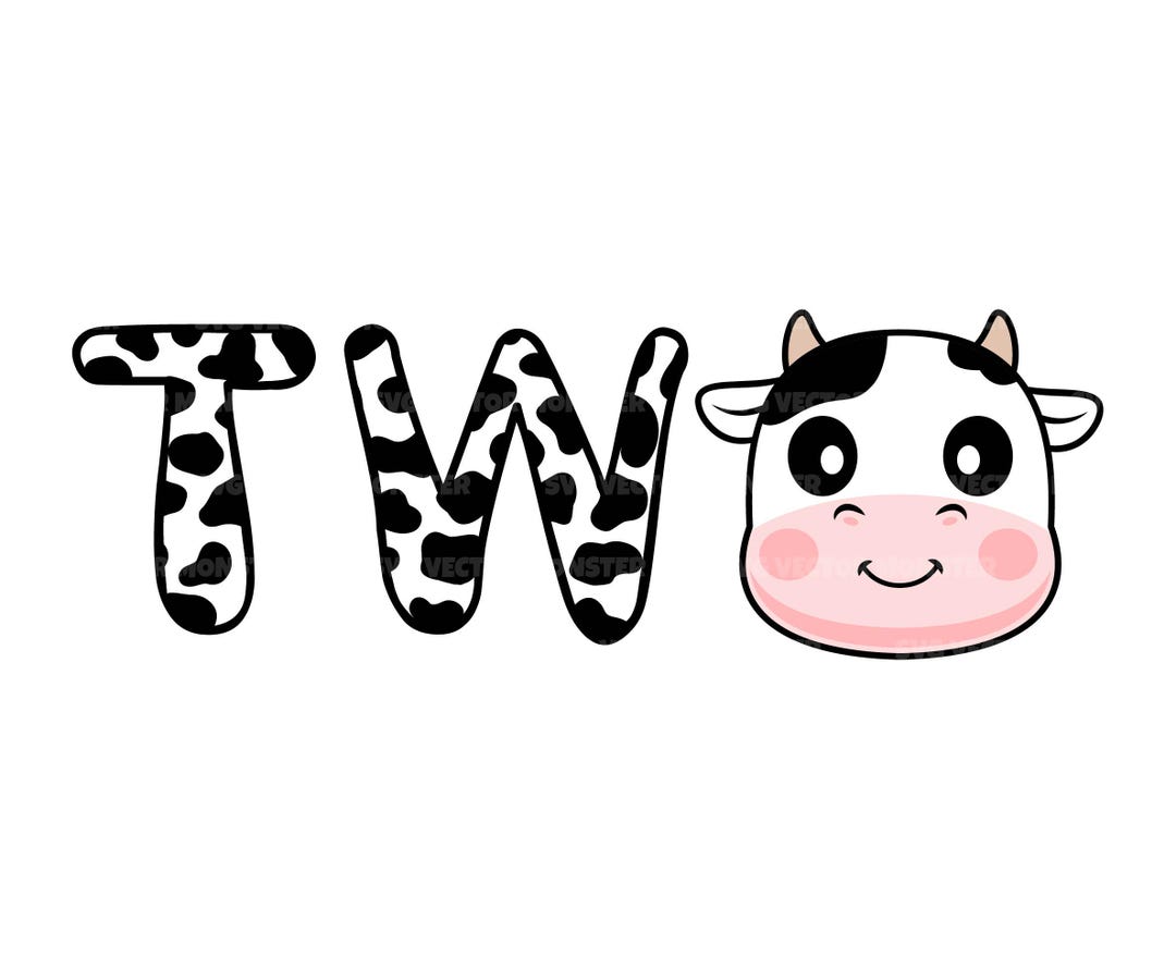 Cow Two Svg, 2nd Birthday Svg, Second Birthday Svg, Baby Onesie Svg ...