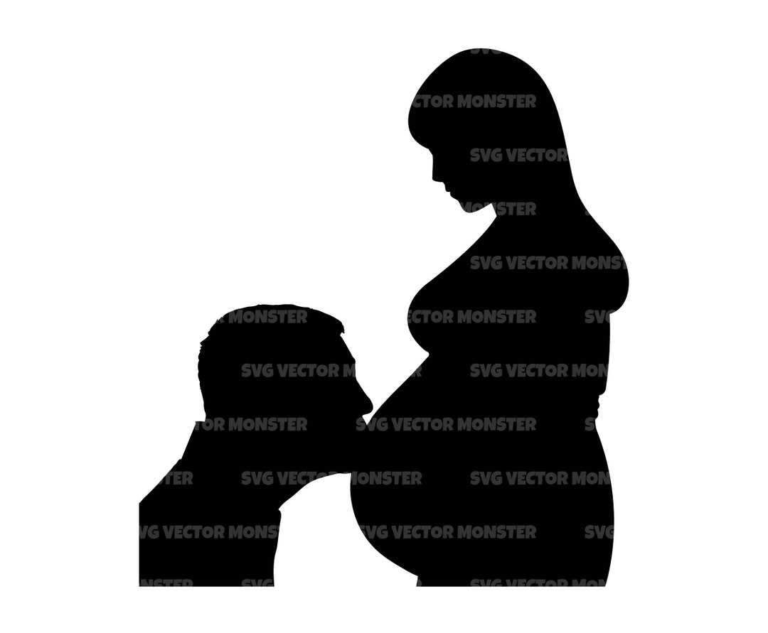 Pregnant Woman Svg Man Kisses Baby Bump Svg Pregnancy Svg. - Etsy