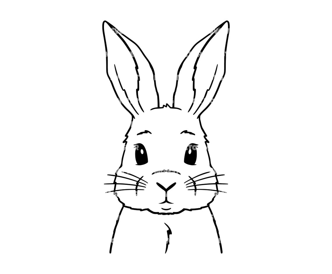 Easter Bunny Svg, Rabbit Head Svg, Happy Easter Svg, Bunny Ears, Cute ...