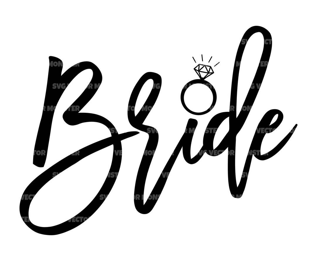 Bride Svg, Diamond Ring Svg, Bachelorette Party, Bridal Shower. Vector ...