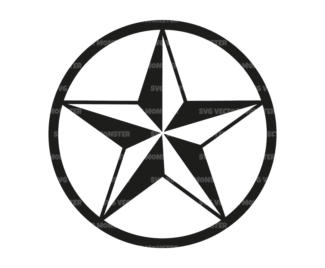 Texas Star Svg, Texas Star Png. Vector Cut File Cricut, Silhouette, Pdf ...