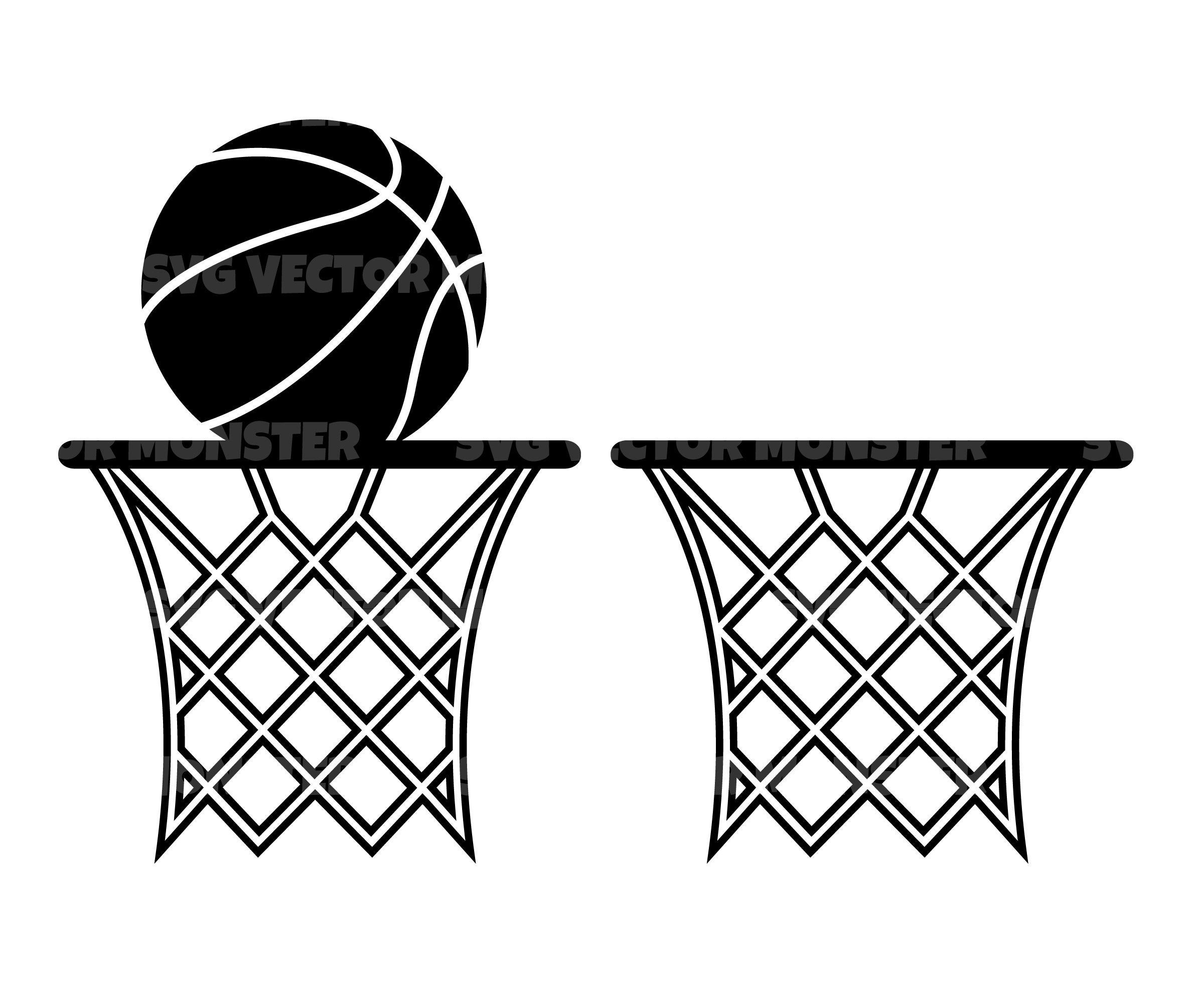 Basketball Hoop Svg Basketball Ball Svg Vector Cut file for | Etsy