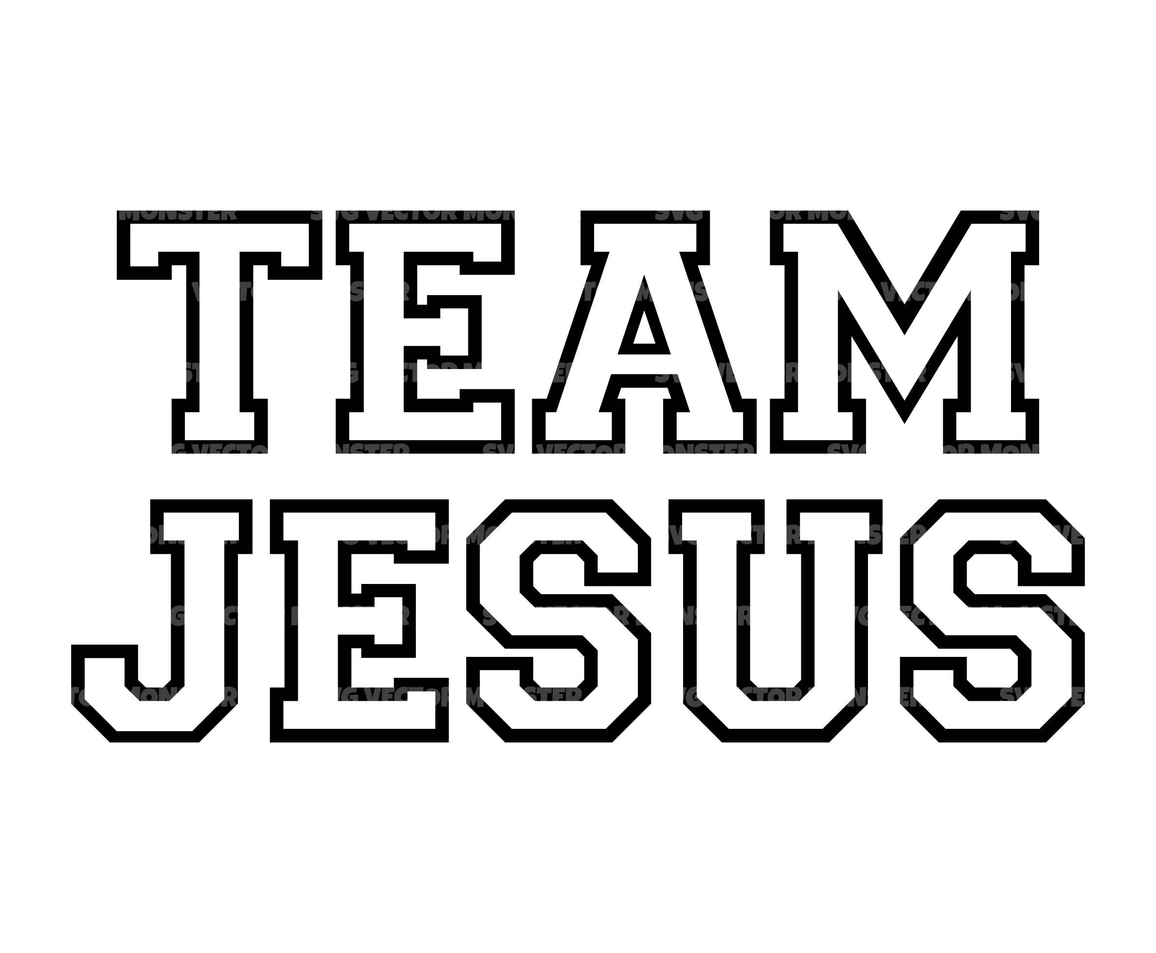 Team Jesus Logo Team Jesus T Shirt Design Stock Vector (Royalty Free)
