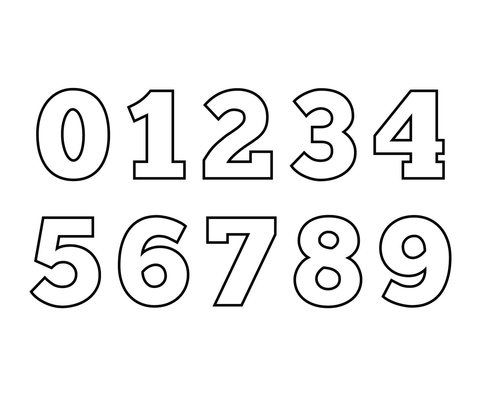 Numbers Svg, Numbers 0-9 PNG, Birthday Party Numbers. Vector Cut File ...