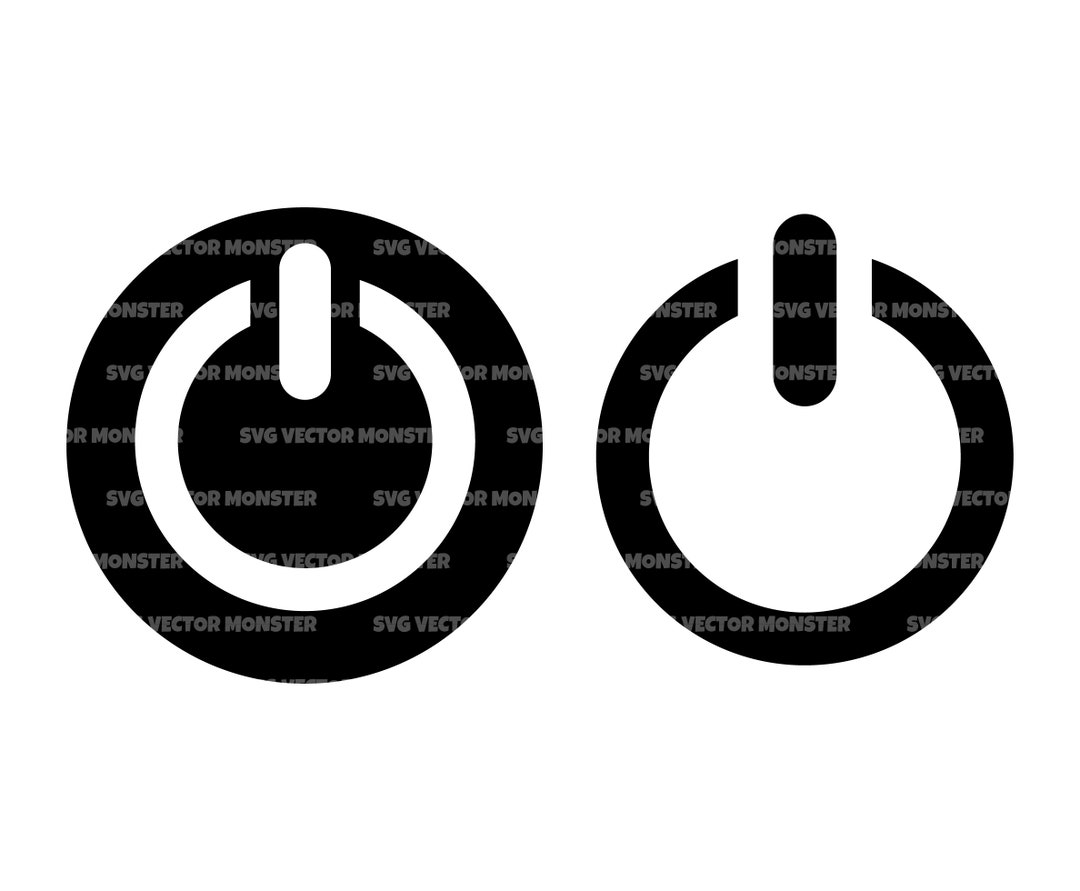 Power Button Svg. Vector Cut File for Cricut, Silhouette, Stencil, Pdf ...