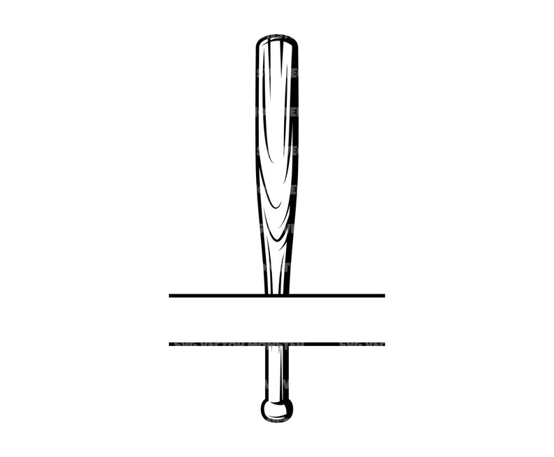 Baseball Bat Monogram Svg Baseball Name Frame Svg Cheer Mom - Etsy