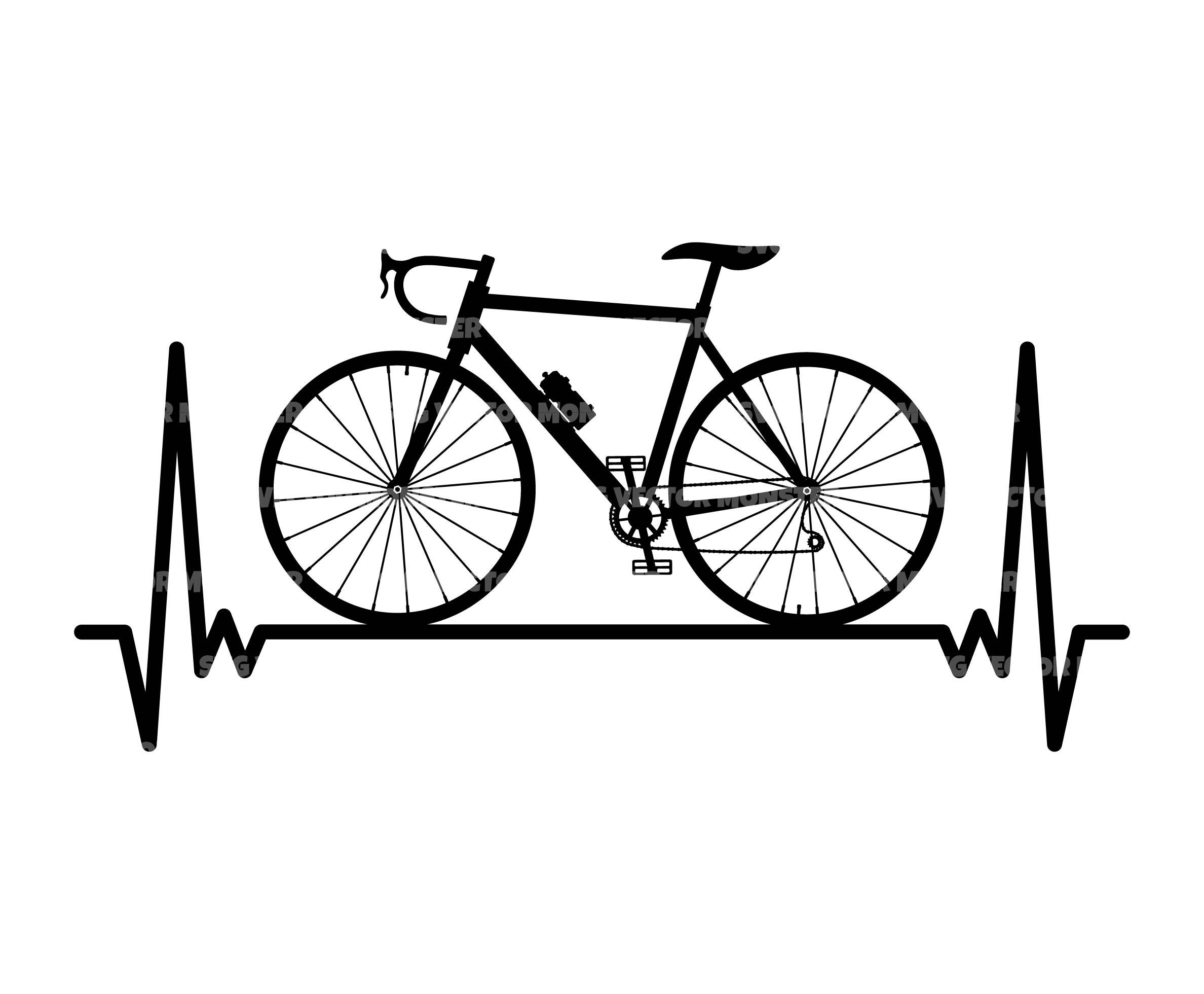 Road Bike Svg, Racing Bike Svg, Bicycle Svg, Life Line Svg. Vector Cut ...