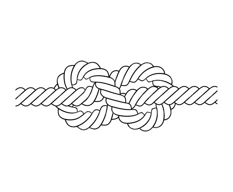Rope Svg, Rope Png, Figure 8 Knot, Nautical Knot. Vector Cut File ...