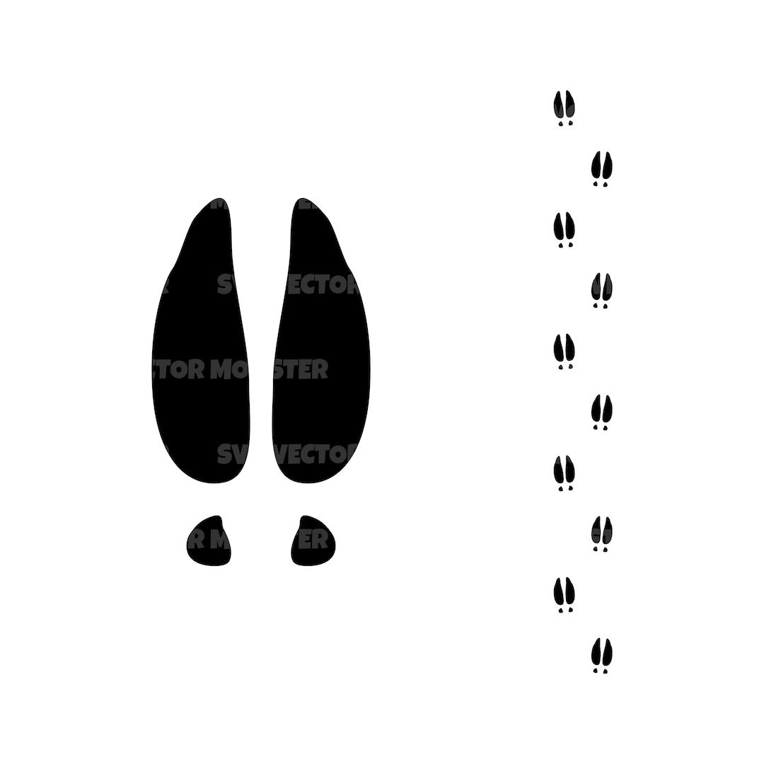 Deer Footprint Svg. Vector Cut File for Cricut, Silhouette, Pdf Png Eps ...