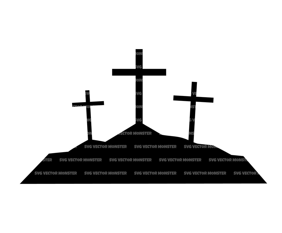 Calvary Crosses Svg, Three Christian Crosses Svg. Vector Cut File for ...