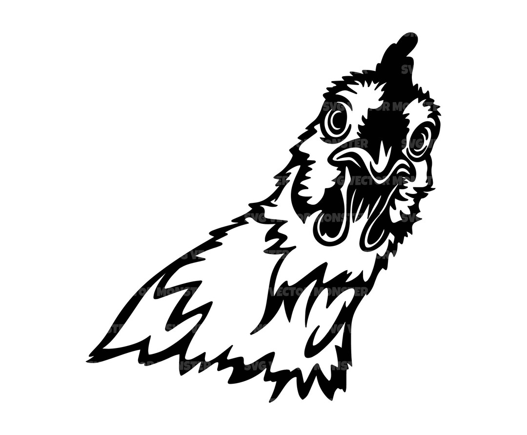 Funny Chicken Svg, Peeking Chicken Svg, Chicken Clipart. Vector Cut ...