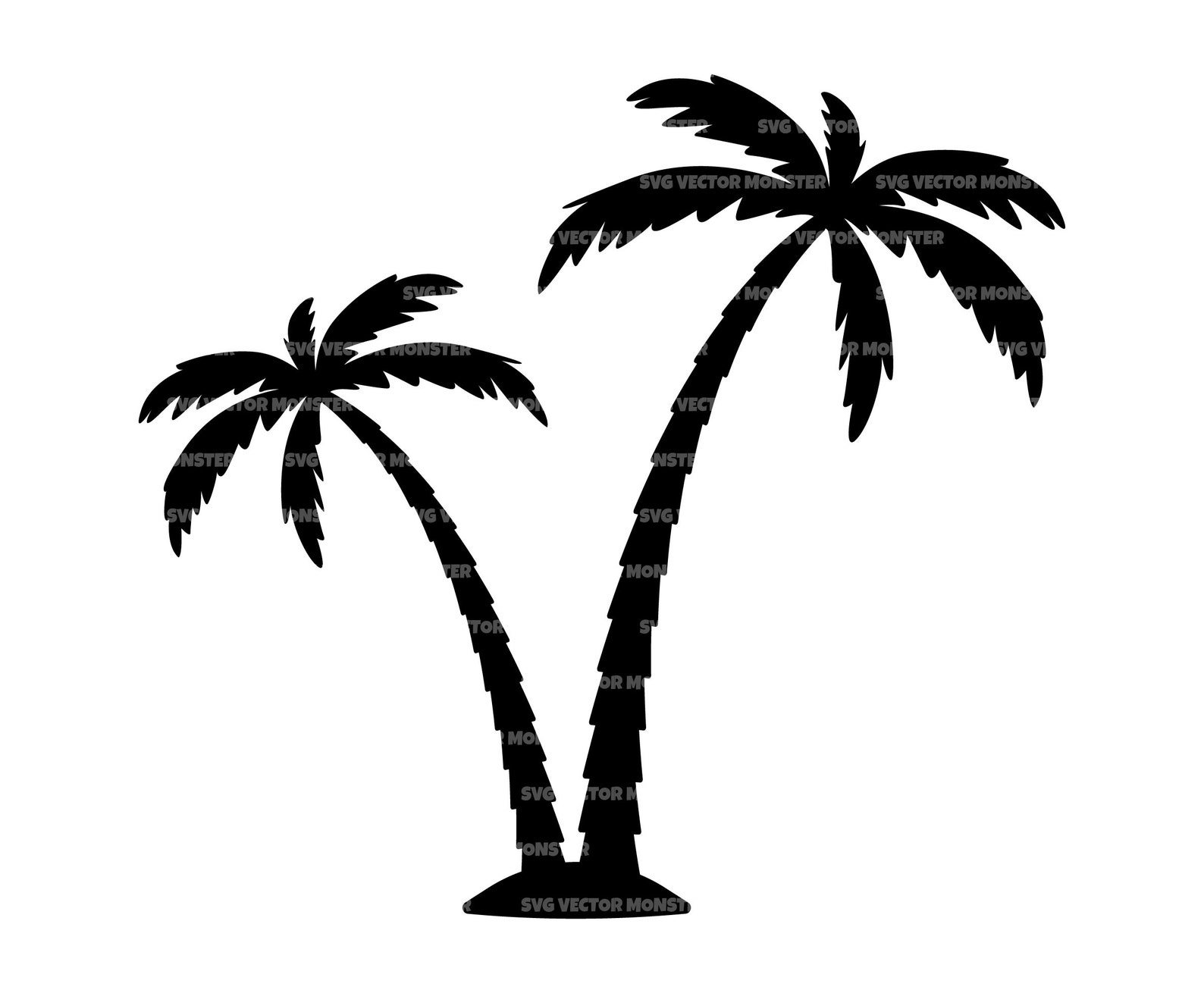 Palm Tree Svg Beach Svg Summer Svg. Vector Cut File for - Etsy Canada